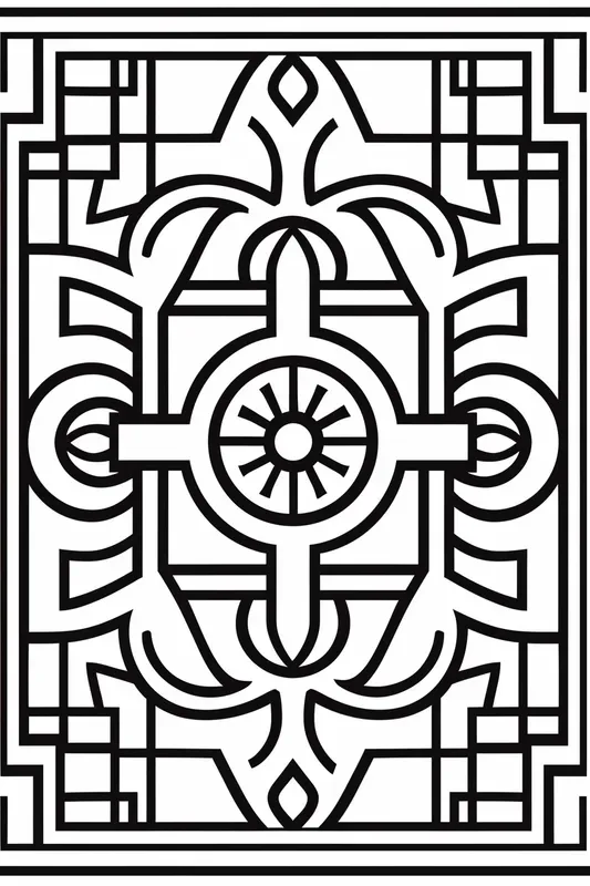 Talavera Tiles Coloring Pages Midjourney Prompt | PromptBase