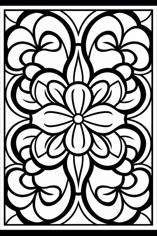 Talavera Tiles Coloring Pages Midjourney Prompt | PromptBase