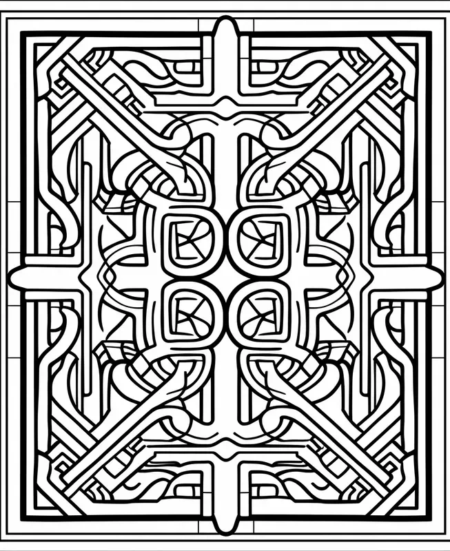 Oriental Handmade Rugs Coloring Pages Midjourney Prompt | PromptBase