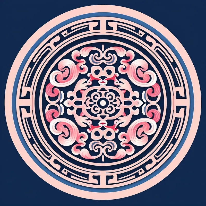 Woodcut Carved Circular Icon Patterns Midjourney Prompt | PromptBase