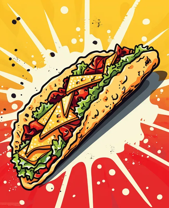 Pop Art Food Comic Style Midjourney Prompt | PromptBase