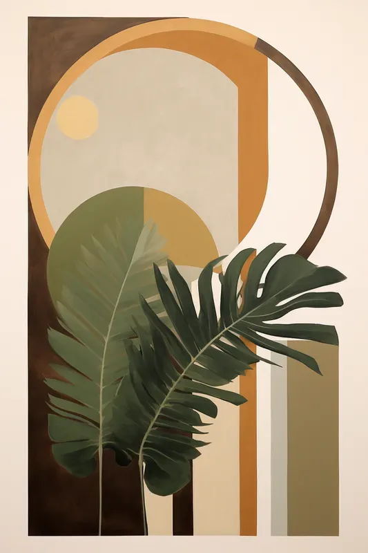 Natural Tropical Leaf Posters Midjourney Prompt | PromptBase