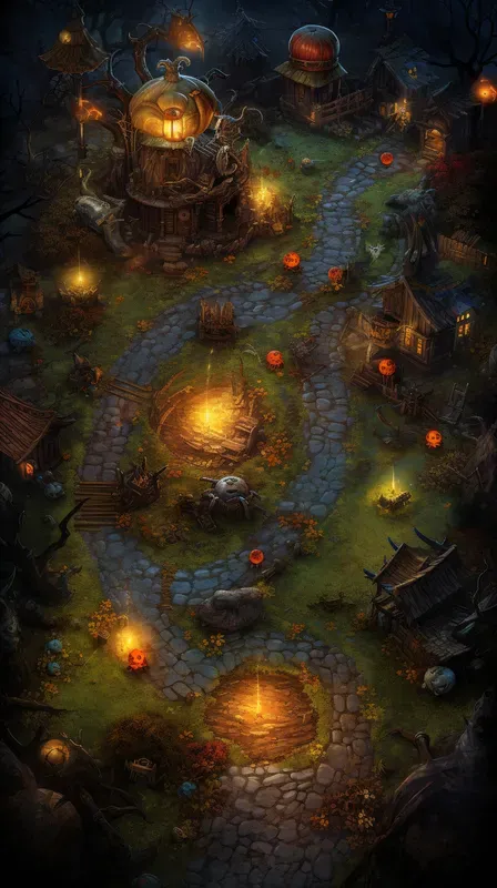 Halloween Dungeons And Dragons Maps Midjourney Prompt | PromptBase