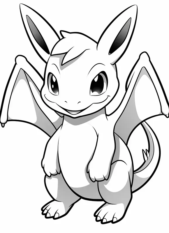 Kawai Pokemon Coloring Pages Midjourney Prompt | PromptBase
