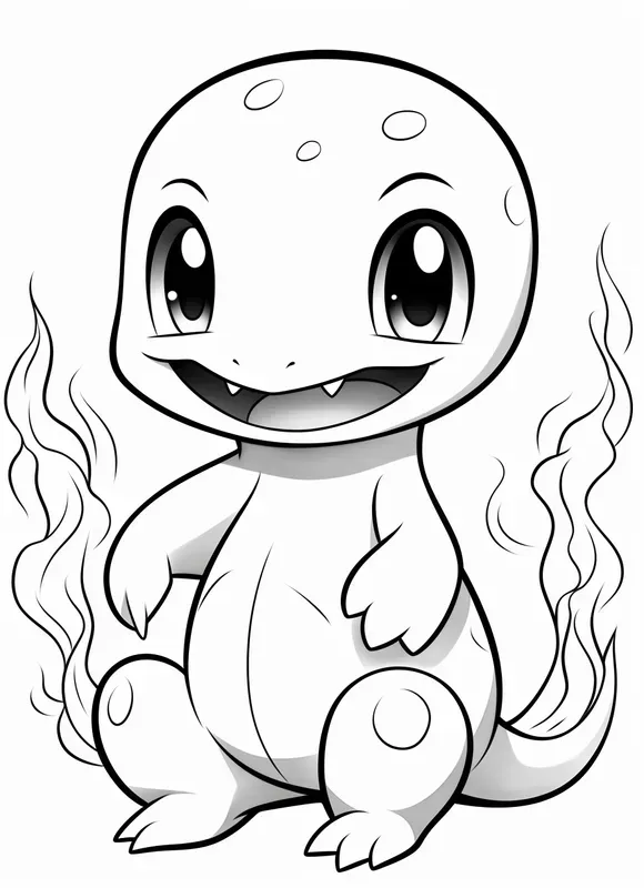 Kawai Pokemon Coloring Pages Midjourney Prompt | PromptBase