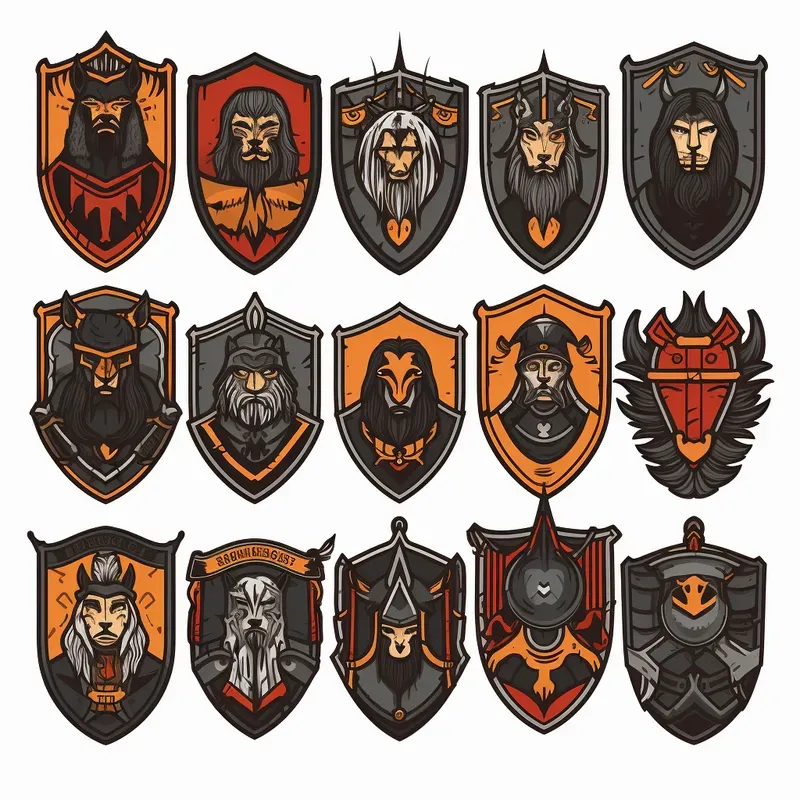 Collections Of Warrior Emblems Logos Midjourney Prompt | PromptBase