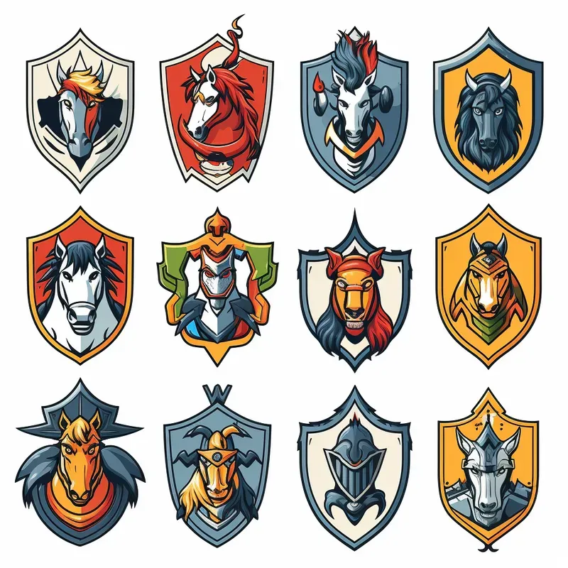Collections Of Warrior Emblems Logos Midjourney Prompt | PromptBase