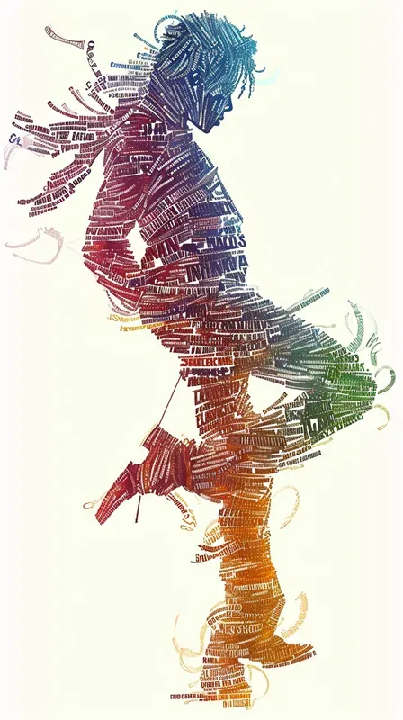 Word Calligram Portrait Silhouette Midjourney Prompt | PromptBase