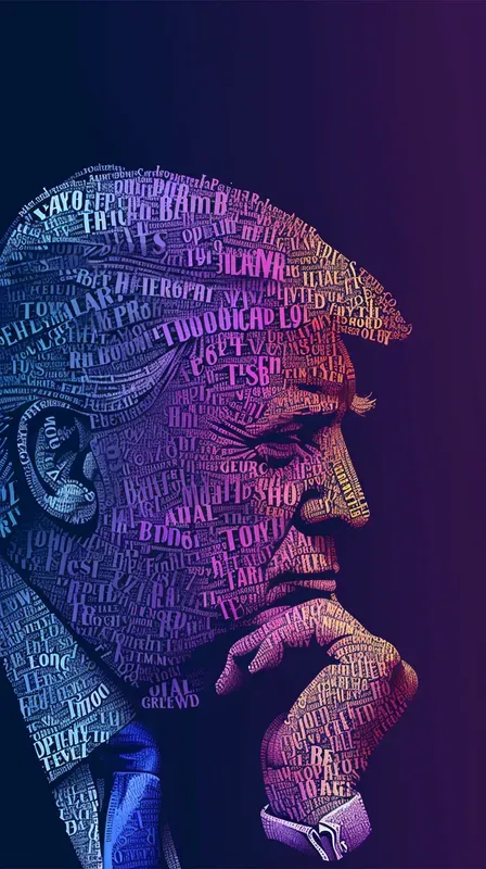 Word Calligram Portrait Silhouette Midjourney Prompt | PromptBase