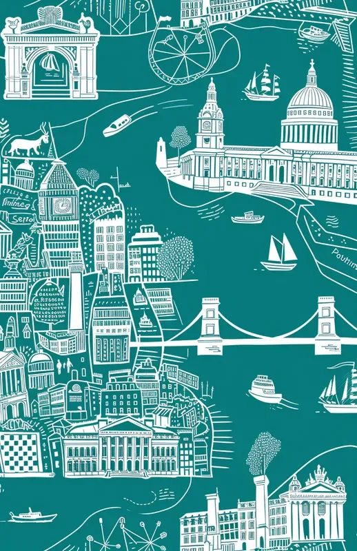 Iconography Linear City Maps Midjourney Prompt | PromptBase