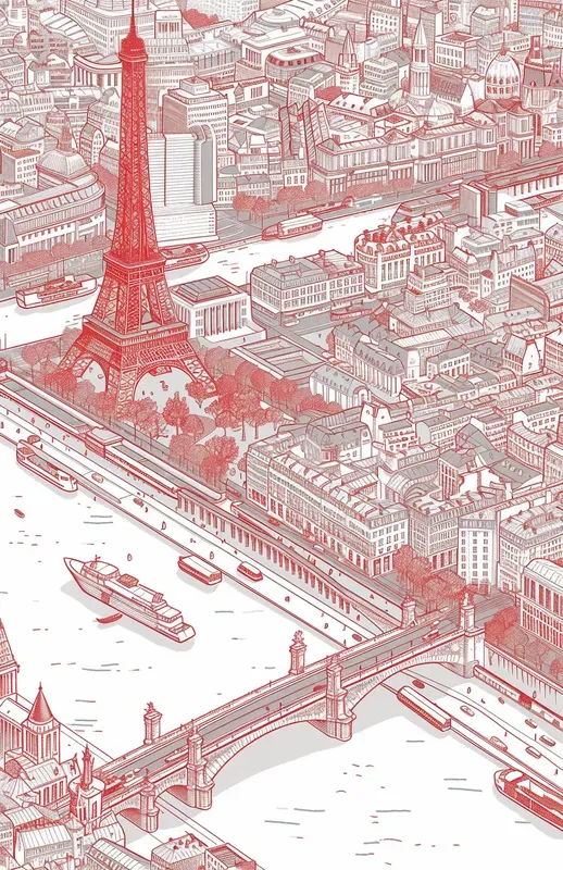 Iconography Linear City Maps Midjourney Prompt | PromptBase