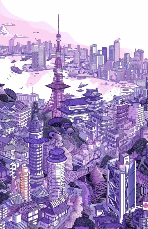 Iconography Linear City Maps Midjourney Prompt | PromptBase