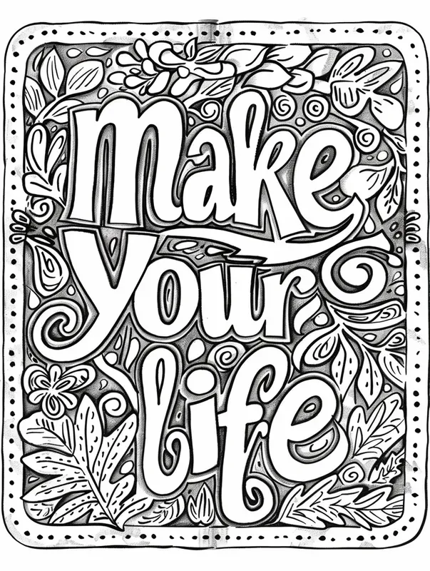 Text Coloring Pages Midjourney Prompt | PromptBase