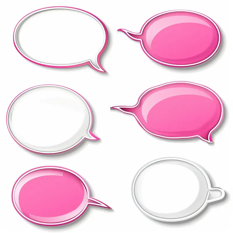 Simple Speech Bubble Sets Midjourney Prompt | PromptBase