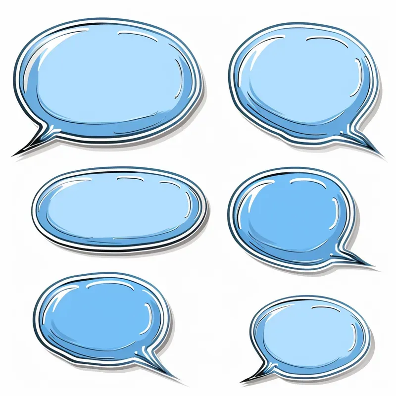 Simple Speech Bubble Sets Midjourney Prompt | PromptBase