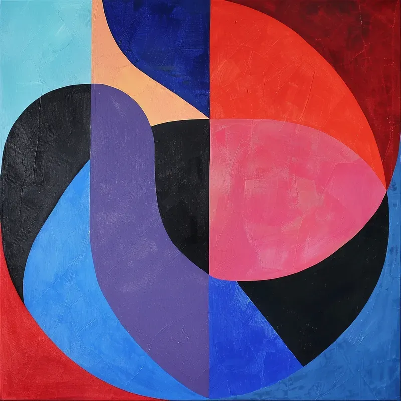 Geometric Abstract Paintings Wallpapers Midjourney Prompt | PromptBase