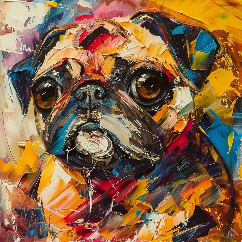 Abstract Expressionism Animal Brushes Midjourney Prompt | PromptBase