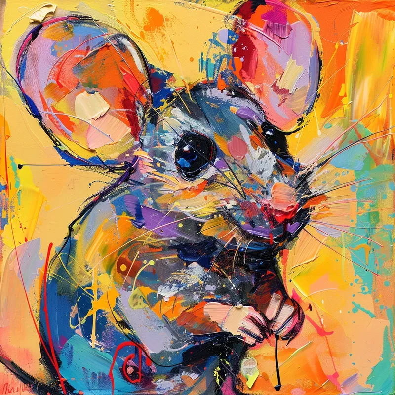 Abstract Expressionism Animal Brushes Midjourney Prompt | PromptBase