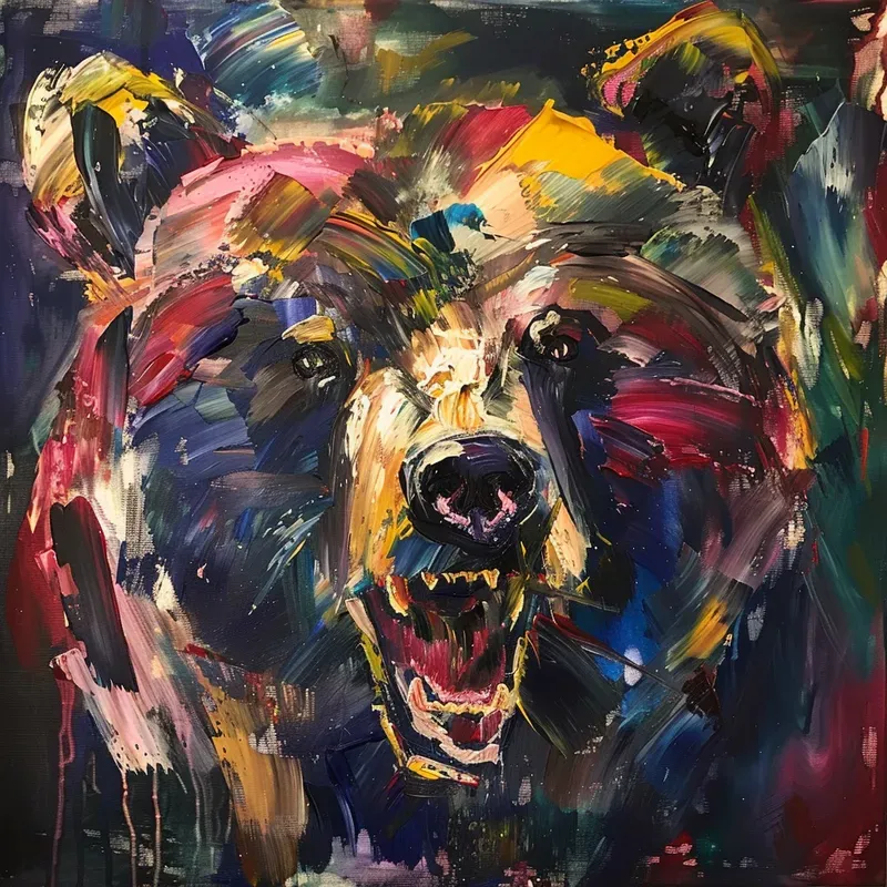Abstract Expressionism Animal Brushes Midjourney Prompt | PromptBase