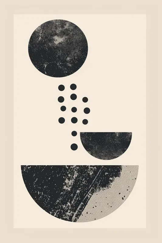 Minimalist Boho Poster Shapes Midjourney Prompt | PromptBase