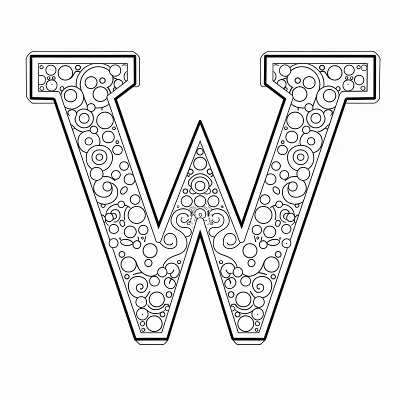 Outline Letter Coloring Pages Midjourney Prompt | PromptBase