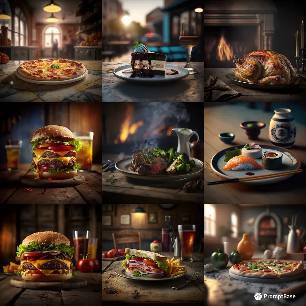 Realistic Food Photographs Midjourney Prompt | PromptBase