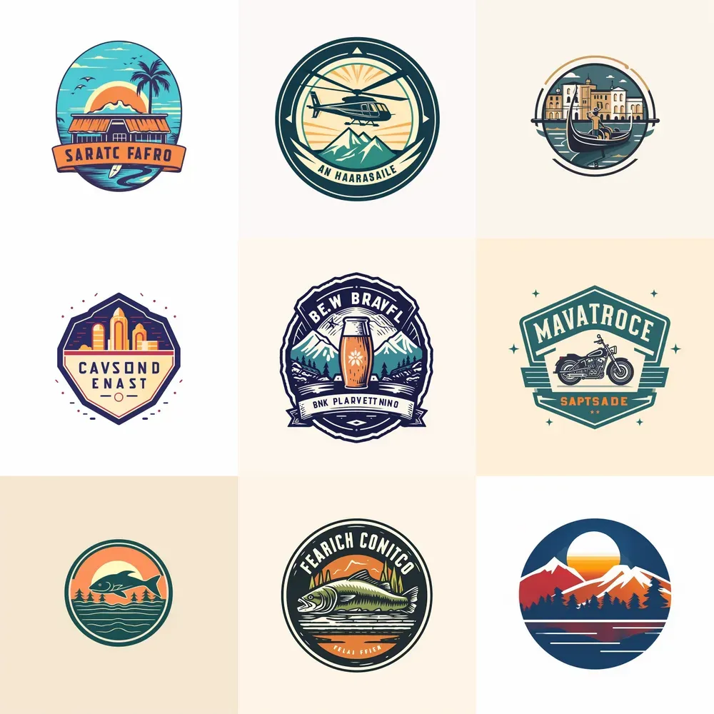 Badge Logo Designs Midjourney Prompt | PromptBase