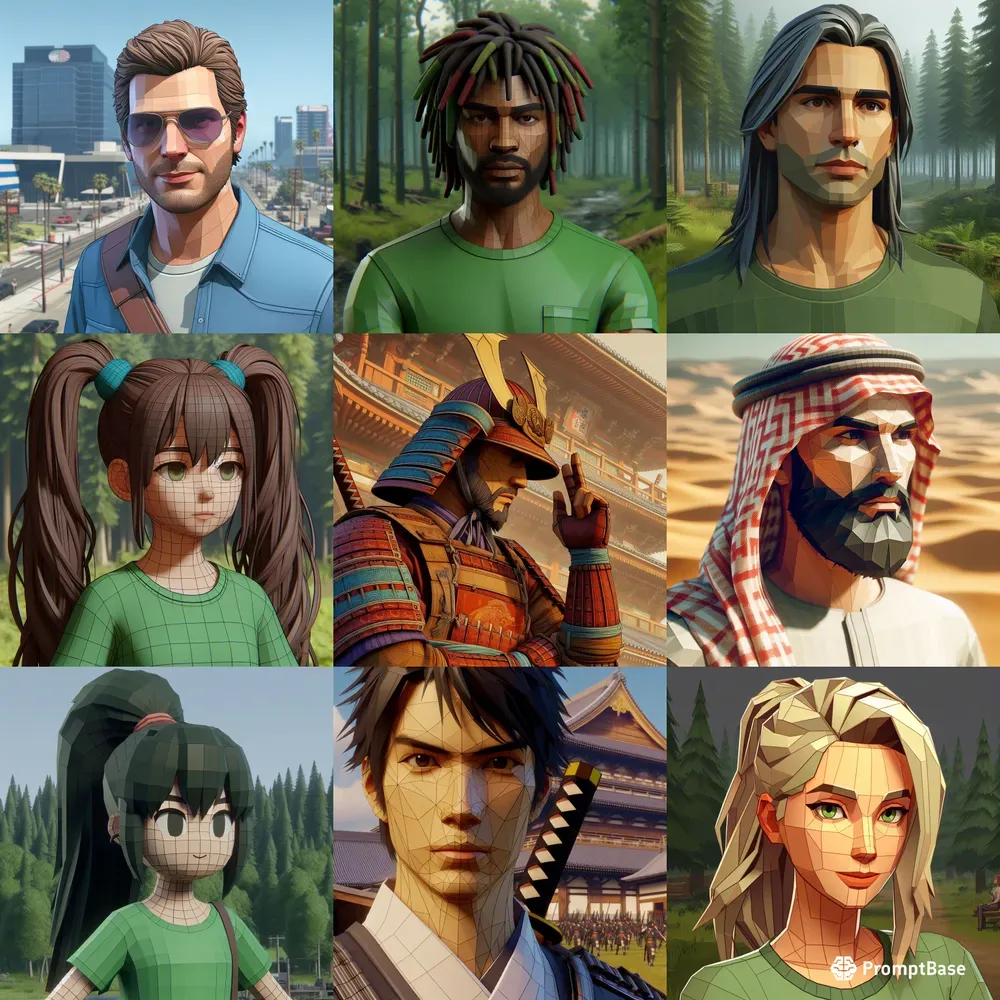 Game Character Models DALL·E Prompt | PromptBase