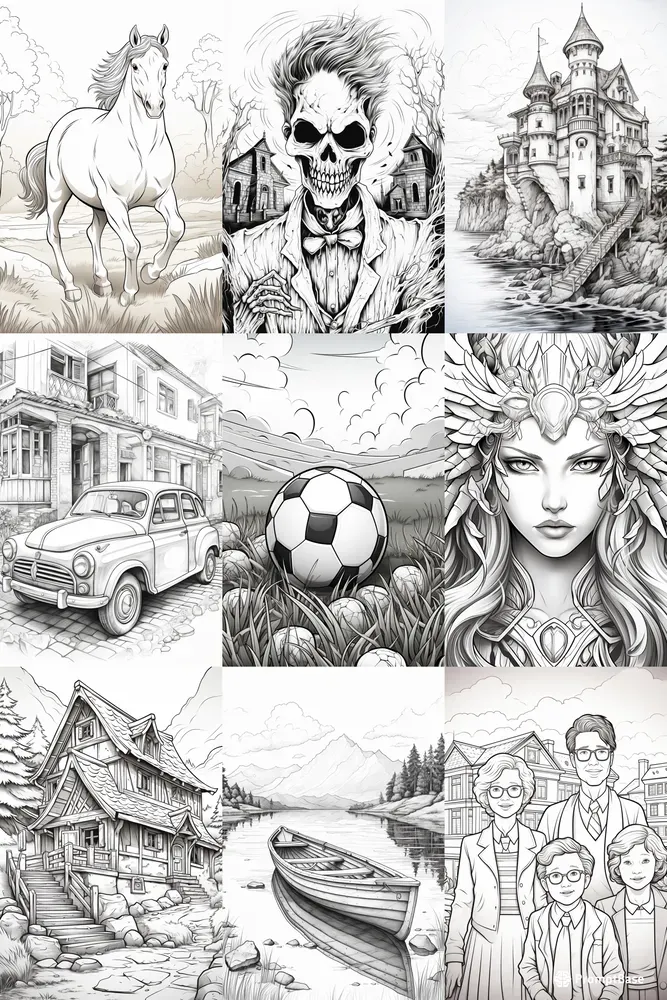 Coloring Pages Midjourney Prompt | PromptBase