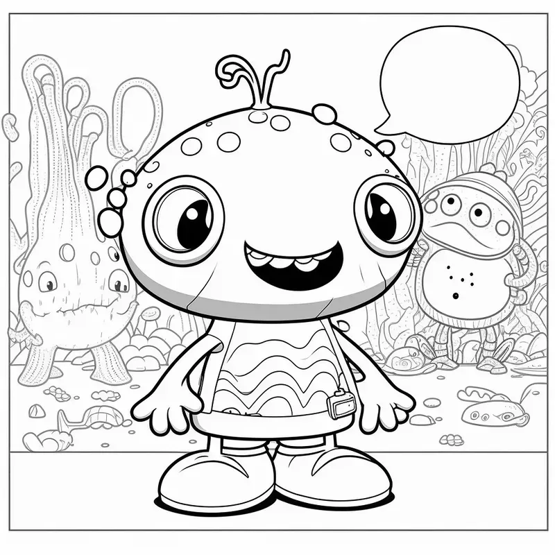 Interactive Coloring Book Pages For Kids Midjourney Prompt | PromptBase