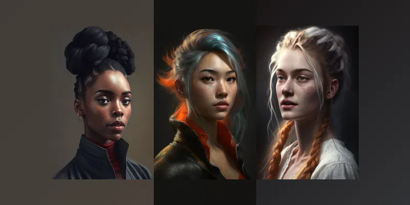 Portraits Of Feminine Hairstyles Midjourney Prompt | PromptBase