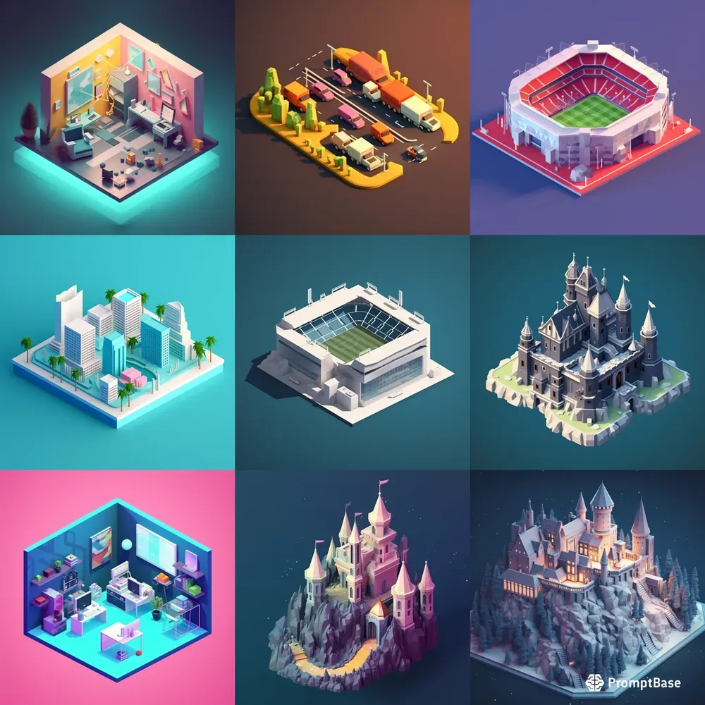 Perfect Isometric Voxel Art Scenes Midjourney Prompt | PromptBase