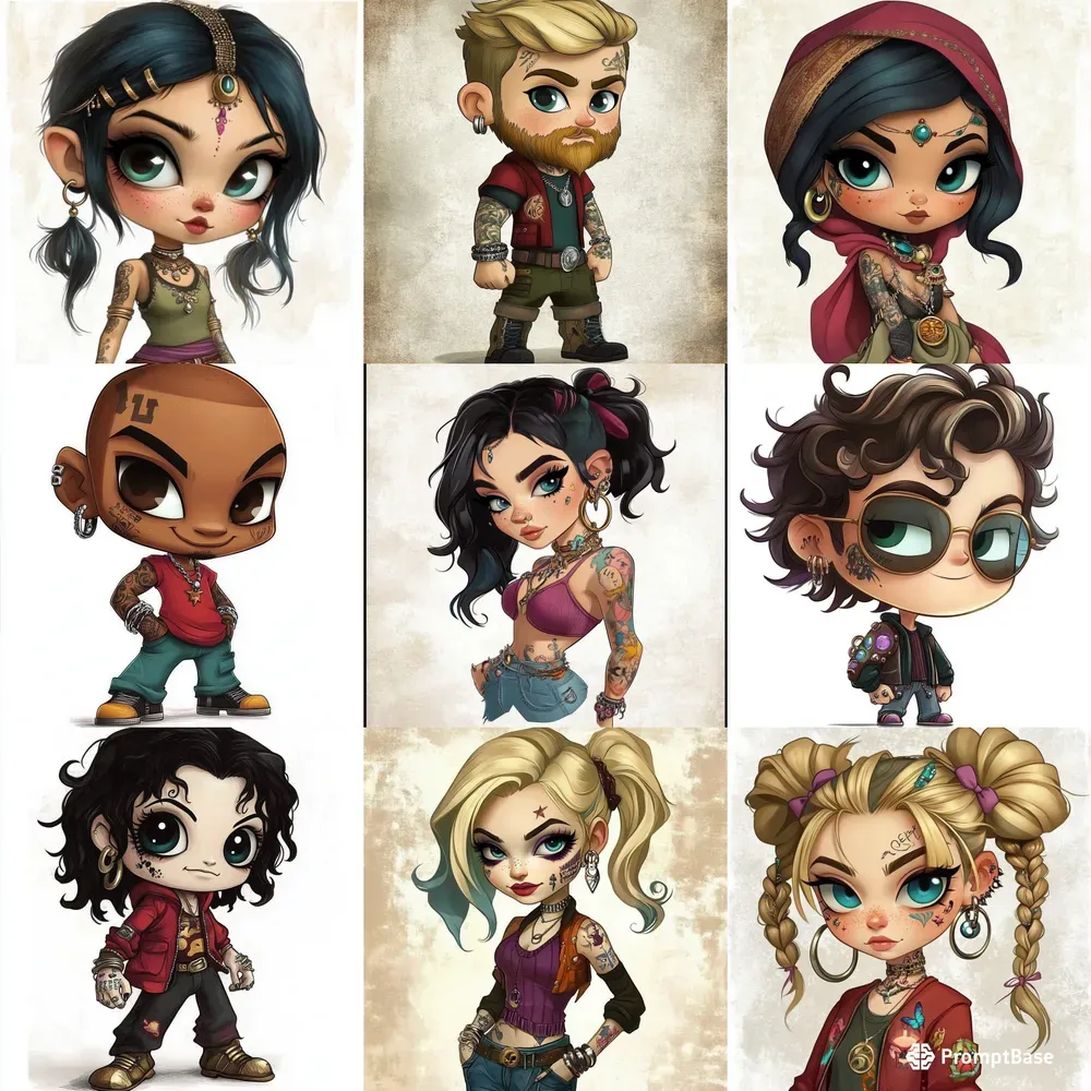 Chibi Character Portraits Midjourney Prompt | PromptBase