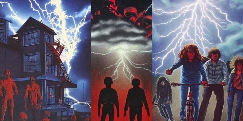 Pulp 80s Horror Posters Prompt | PromptBase