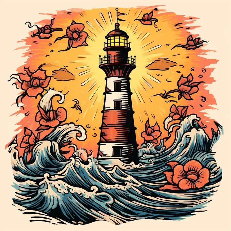 Sailor Jerry Old School Tattoo Designs Midjourney Prompt | PromptBase