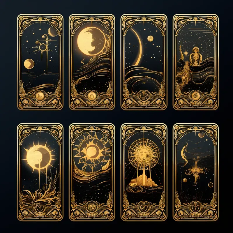 Fantasy Gothic Tarot Cards Sheet Designs Midjourney Prompt | PromptBase