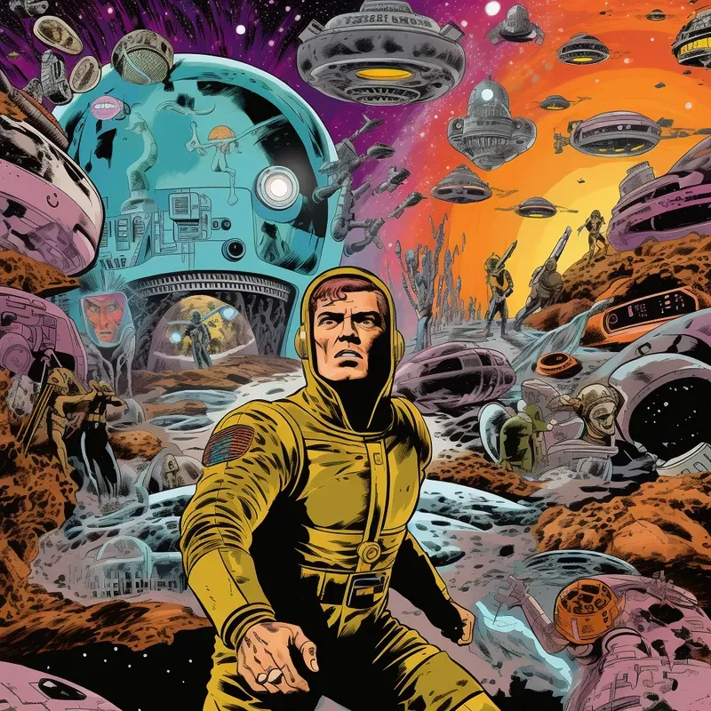 Scifi Comic Style Midjourney Prompt | PromptBase