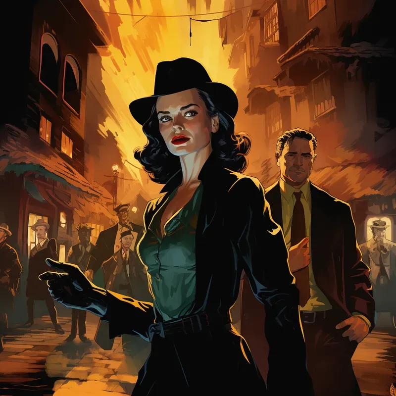 Noir Mystery Fiction Comics Midjourney Prompt | PromptBase