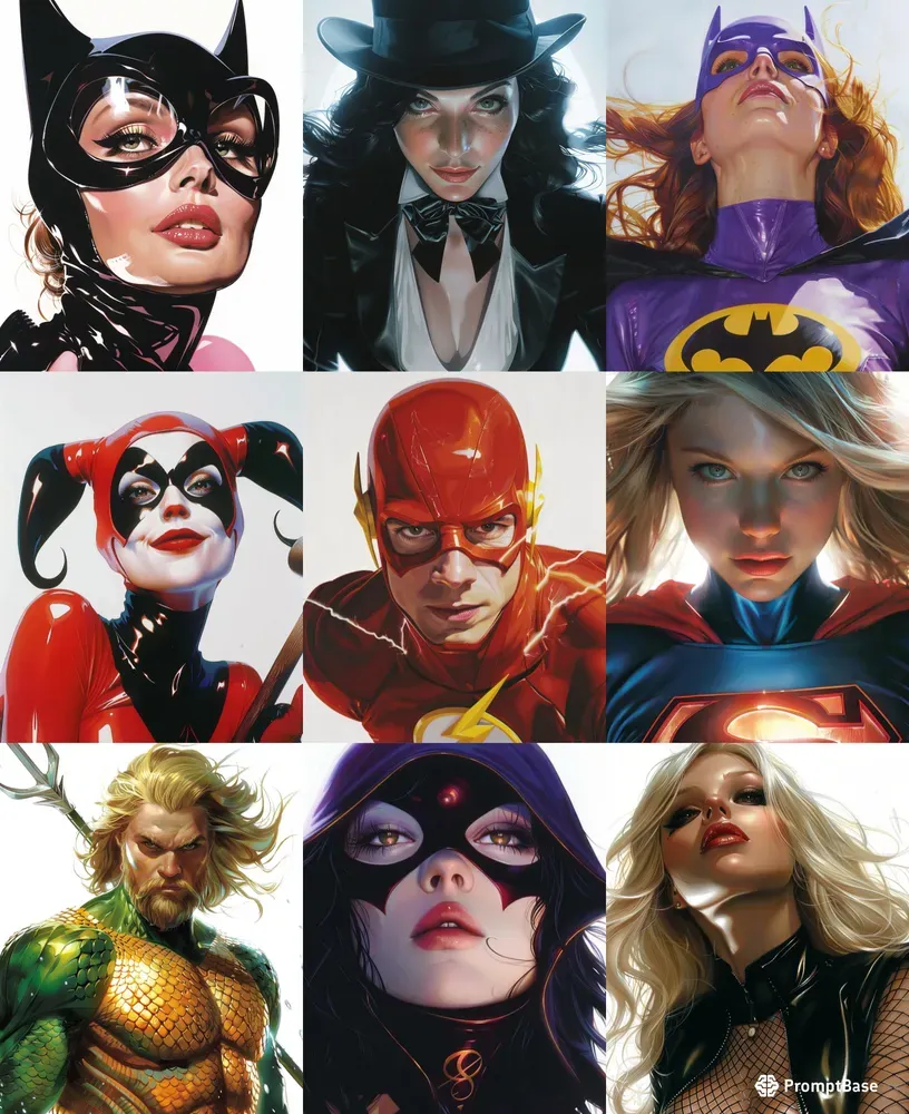 Alex Ross Iconic Covers Dc Comics Midjourney Prompt | PromptBase