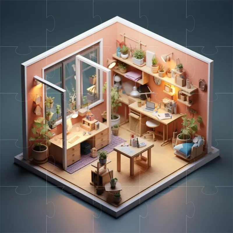 3D Isometric Room Designs Midjourney Prompt | PromptBase