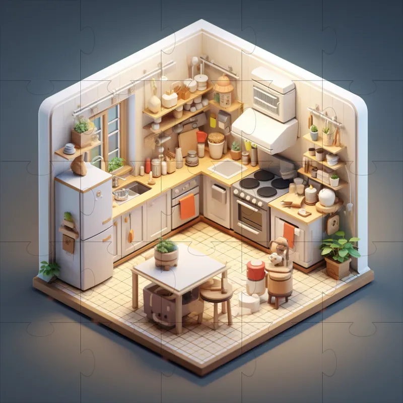 3D Isometric Room Designs Midjourney Prompt | PromptBase