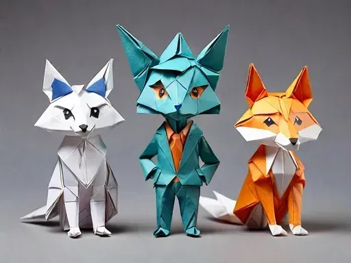 Diverse Origami Characters Leonardo Ai Prompt | PromptBase