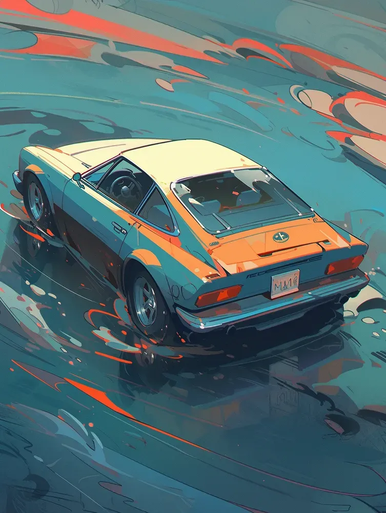 Graphic Vectoriel Stylized Cars Dynamics Midjourney Prompt | PromptBase