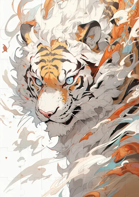 Abstract Painting Animals Manga Style Midjourney Prompt | PromptBase