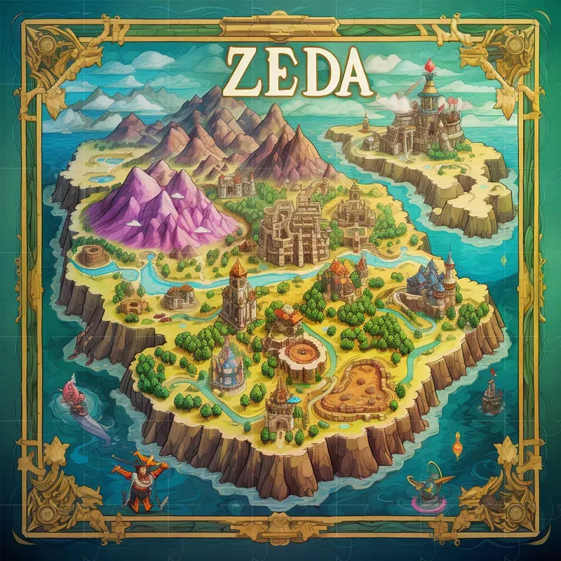 Fantastic Map Dreamworld Maps Midjourney Prompt | PromptBase