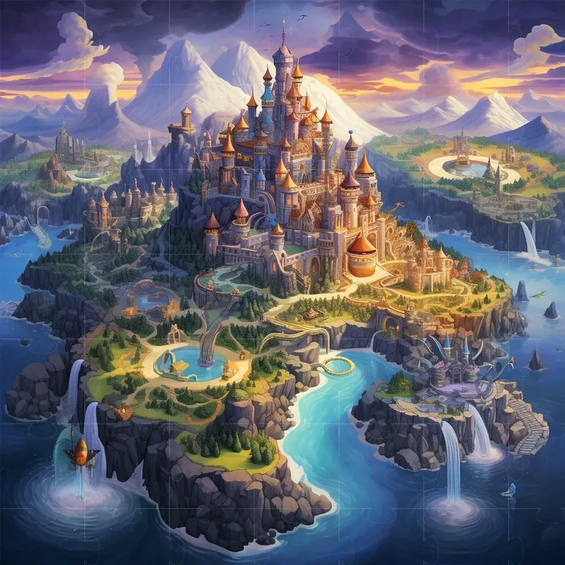 Fantastic Map Dreamworld Maps Midjourney Prompt | PromptBase