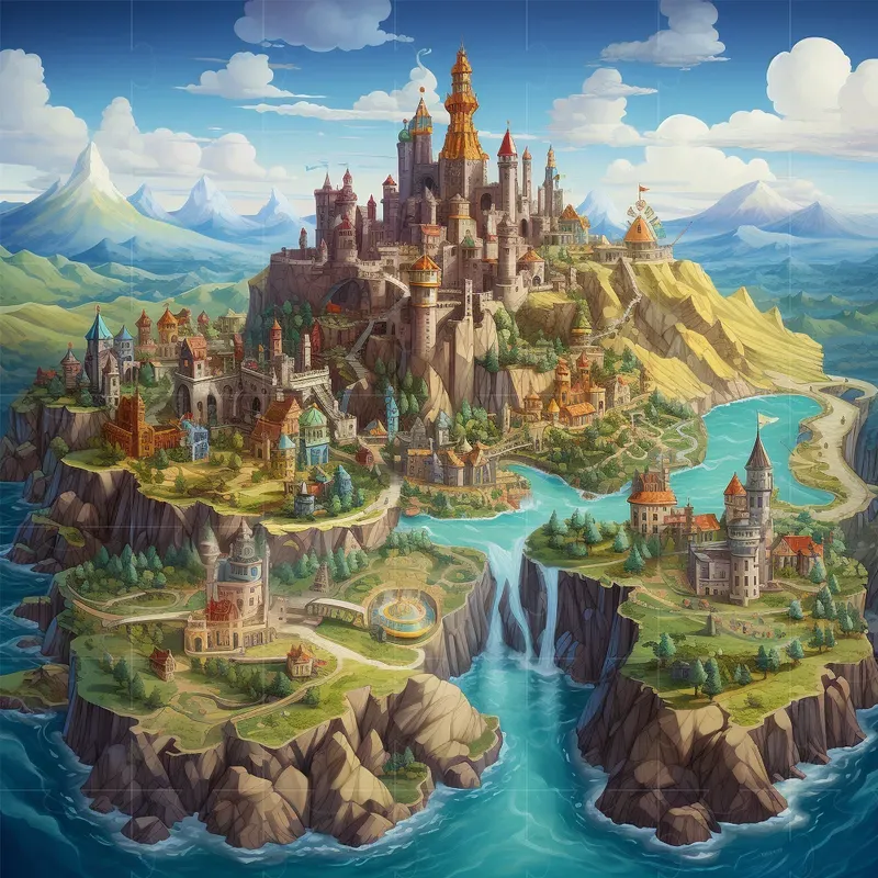 Fantastic Map Dreamworld Maps Midjourney Prompt | PromptBase