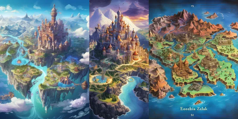 Fantastic Map Dreamworld Maps Midjourney Prompt | PromptBase