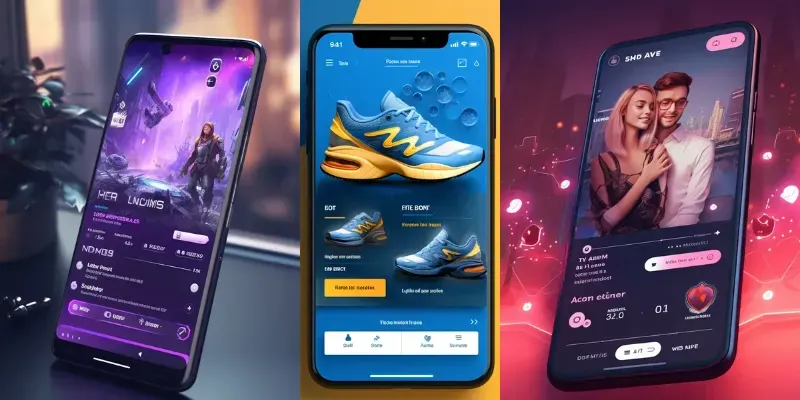 Android Phones Website App Templates Midjourney Prompt | PromptBase