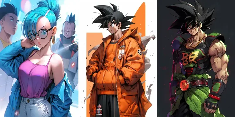 Dbz Character Fashion Costumes Street Midjourney Prompt | PromptBase